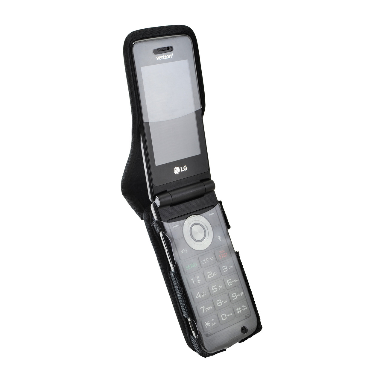 LG Exalt LTE VN220 4G Heavy Duty Black Nylon Case with Rotating, Removable Metal Belt Clip ...