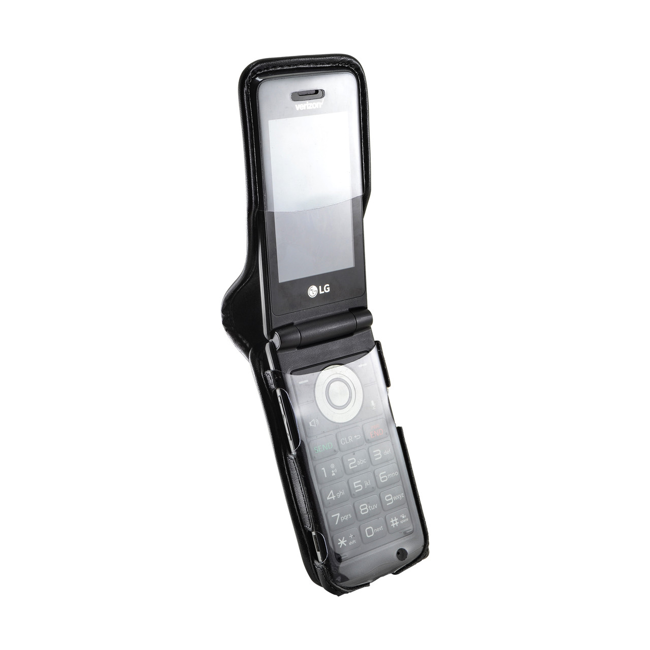 LG Exalt LTE VN220 4G Black Leather Fitted Case with Heavy Duty ...