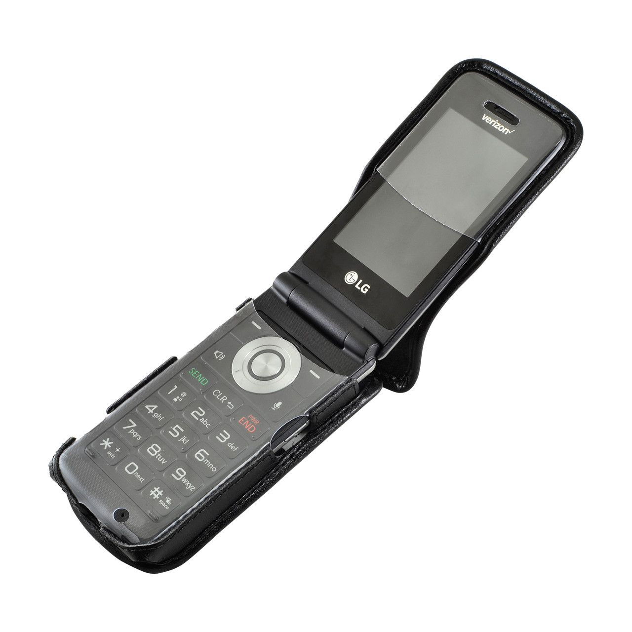 LG Exalt LTE VN220 4G Black Leather Fitted Case with Heavy Duty ...