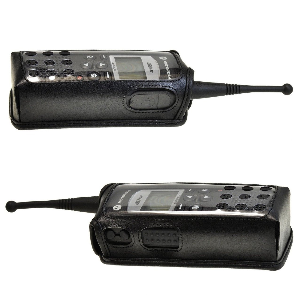 Motorola DTR 650 Leather Case with Rotating heavy duty Clip