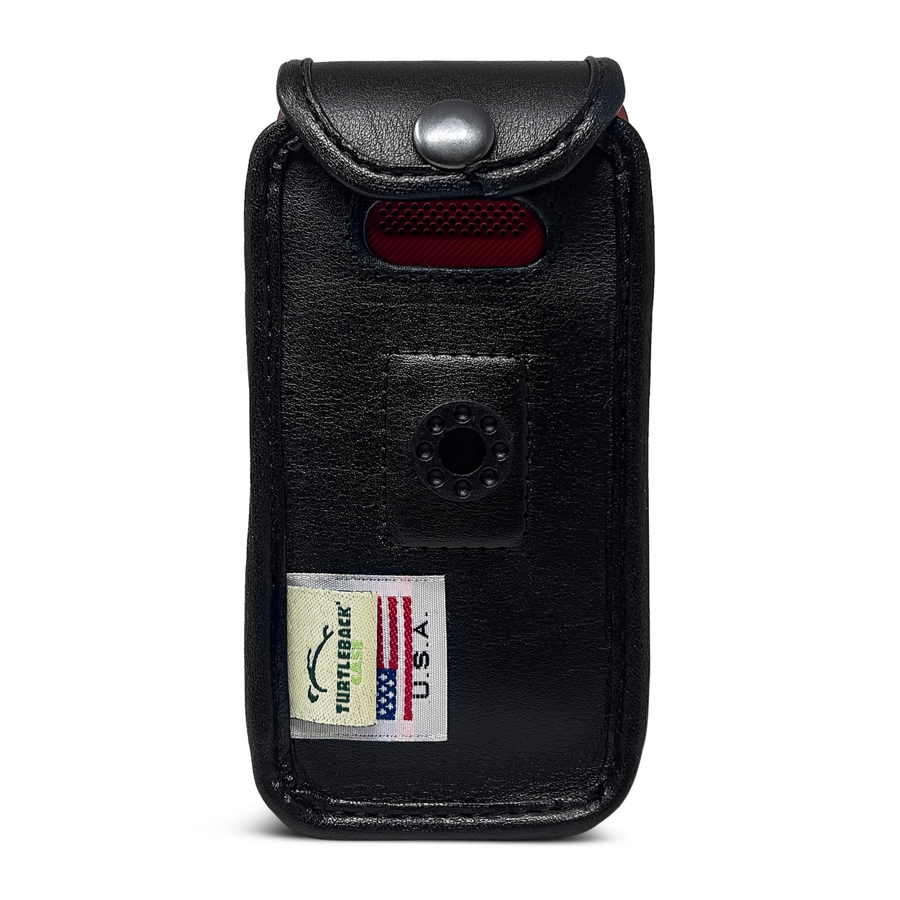 Consumer Cellular Verve Snap Fitted Case Black Leather with Ratcheting ...