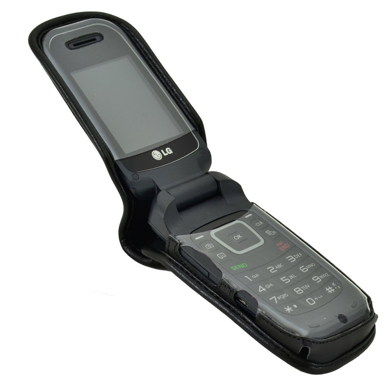 LG 450 Executive Black Leather Case w/ Belt Clip