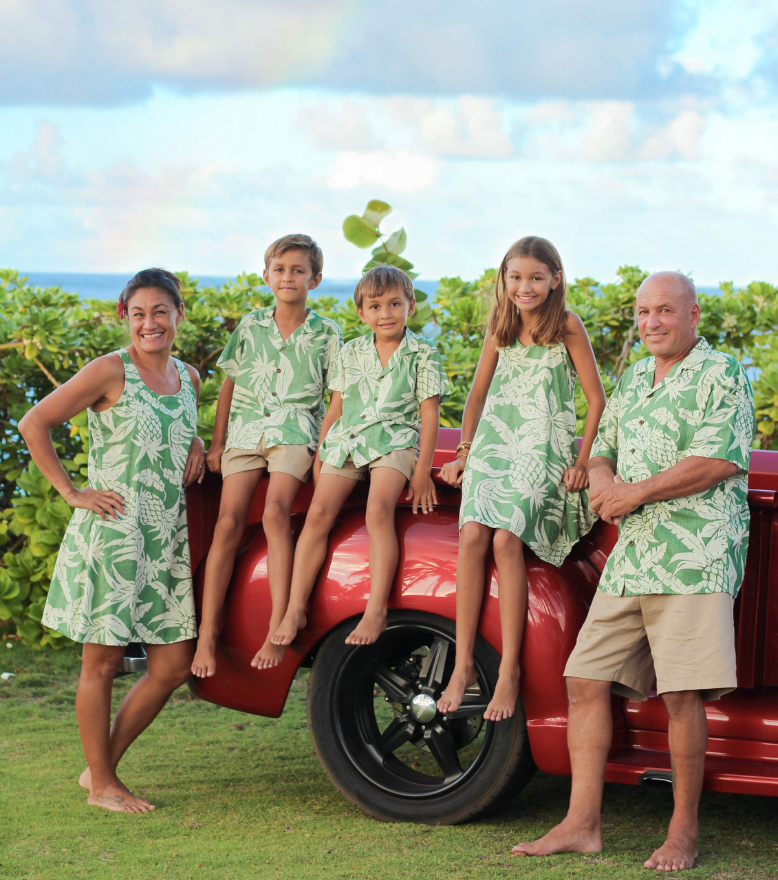 Hala Pineapples Hawaiian Aloha Boys Cabana Set - OhanaWear