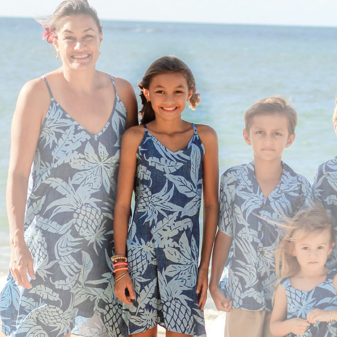 Hala Pineapples Hawaiian Girls Scarf Hem Dress - OhanaWear