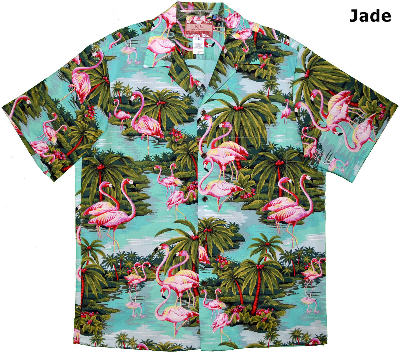 Pink Flamingo Jungle Men's Hawaiian Shirt - OhanaWear