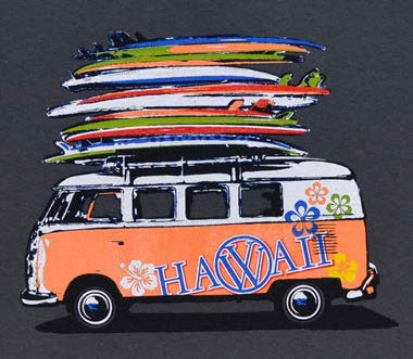 Volkswagen Bus Screenprinted Hawaiian T-Shirt - OhanaWear