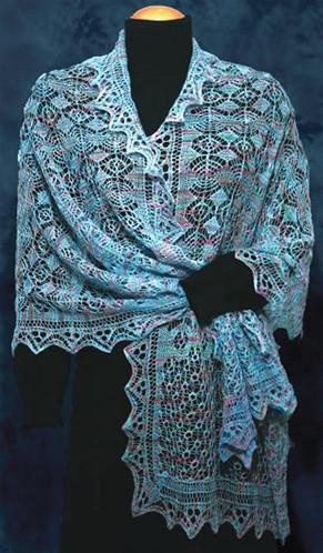 Inky Dinky Spider Shawl by Fiddlesticks Knitting