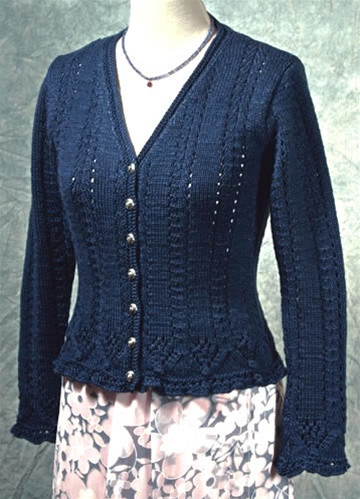Flora Cardigan by Fiddlesticks Knitting