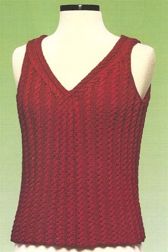 Cable Tank Top by Vermont Fiber Designs