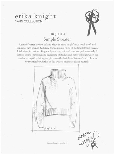 Simple Maxi Sweater by Erika Knight knitting pattern