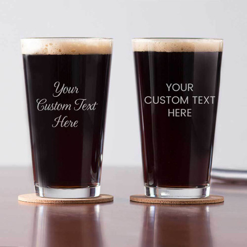 Custom Engraved Pint Glass 16 oz | Lifetime Creations