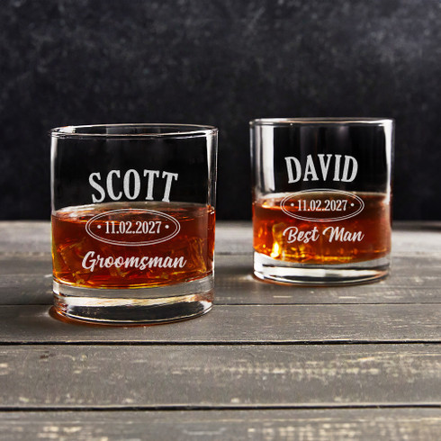 Custom Groomsman Whiskey Glass | Lifetime Creations