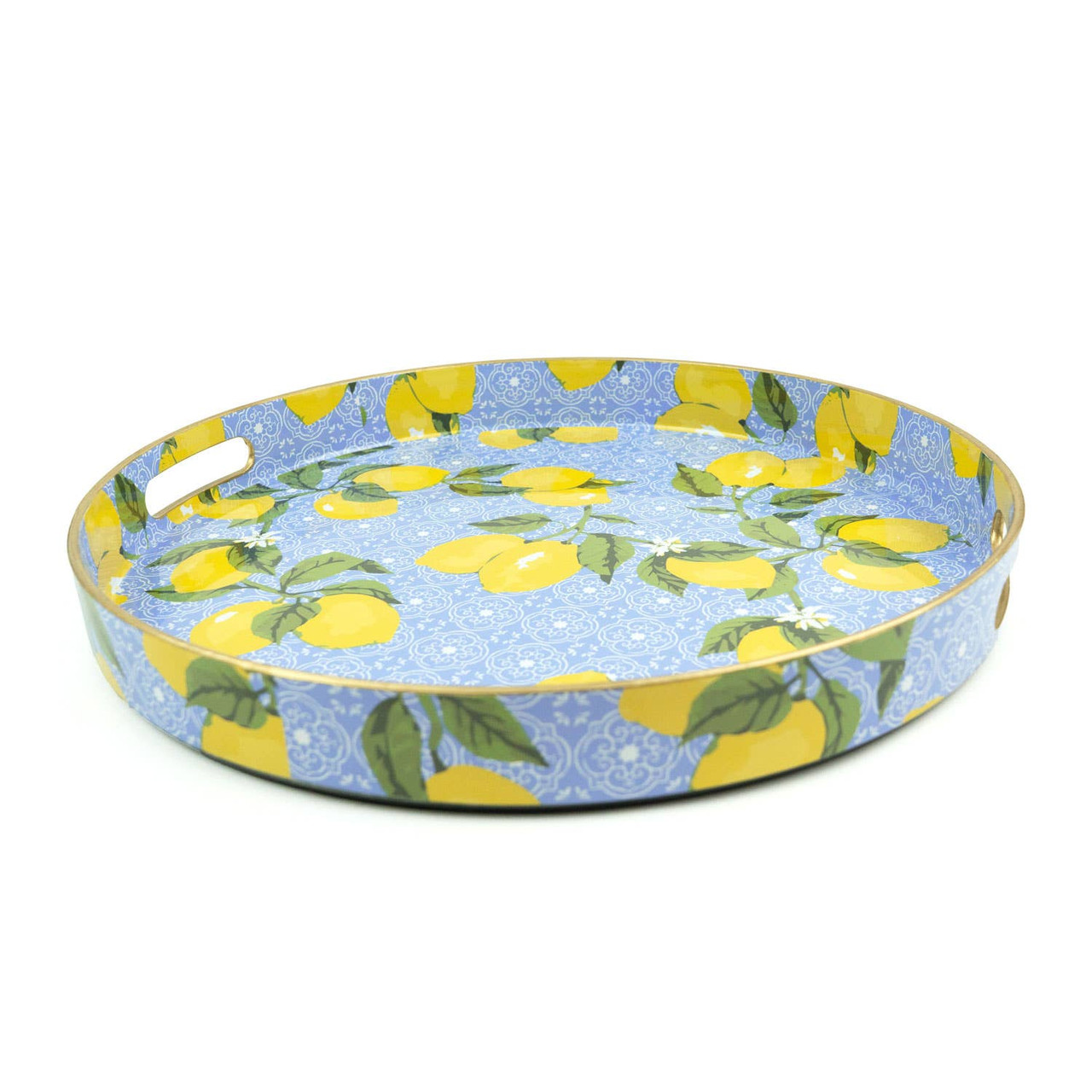 Lemon Round Tray - 8 Oak Lane