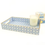 Blue Cane Vanity Tray - 8 Oak Lane