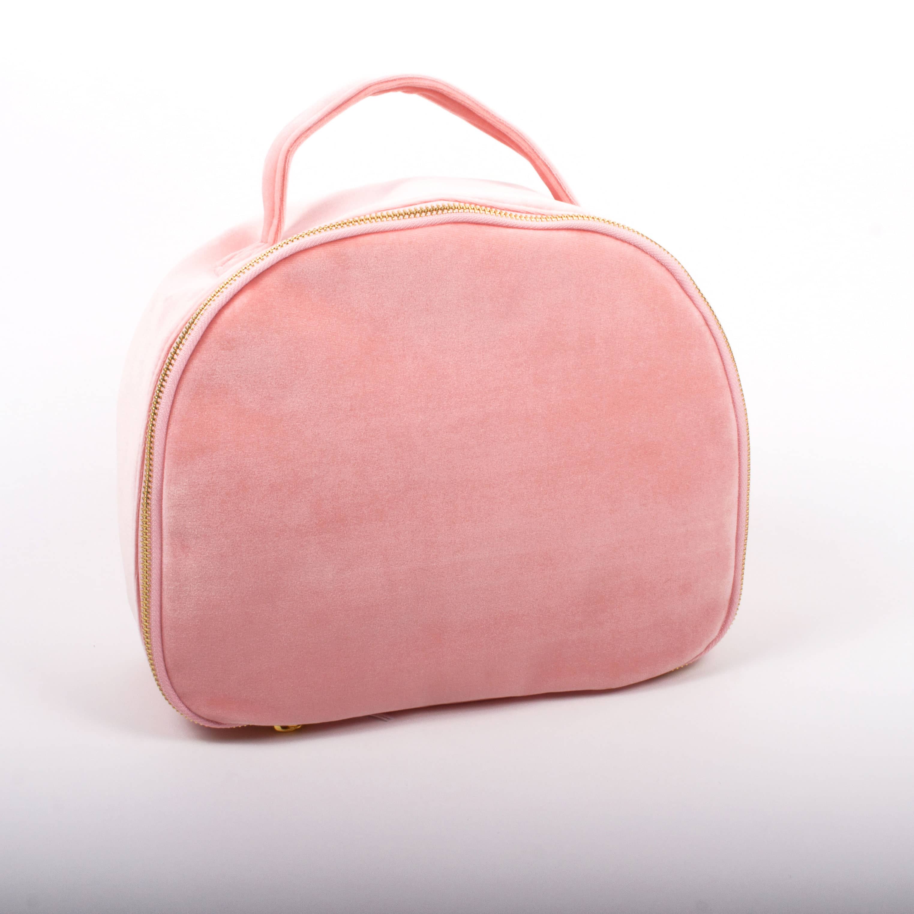 Dusty Pink Velvet Train Case - 8 Oak Lane