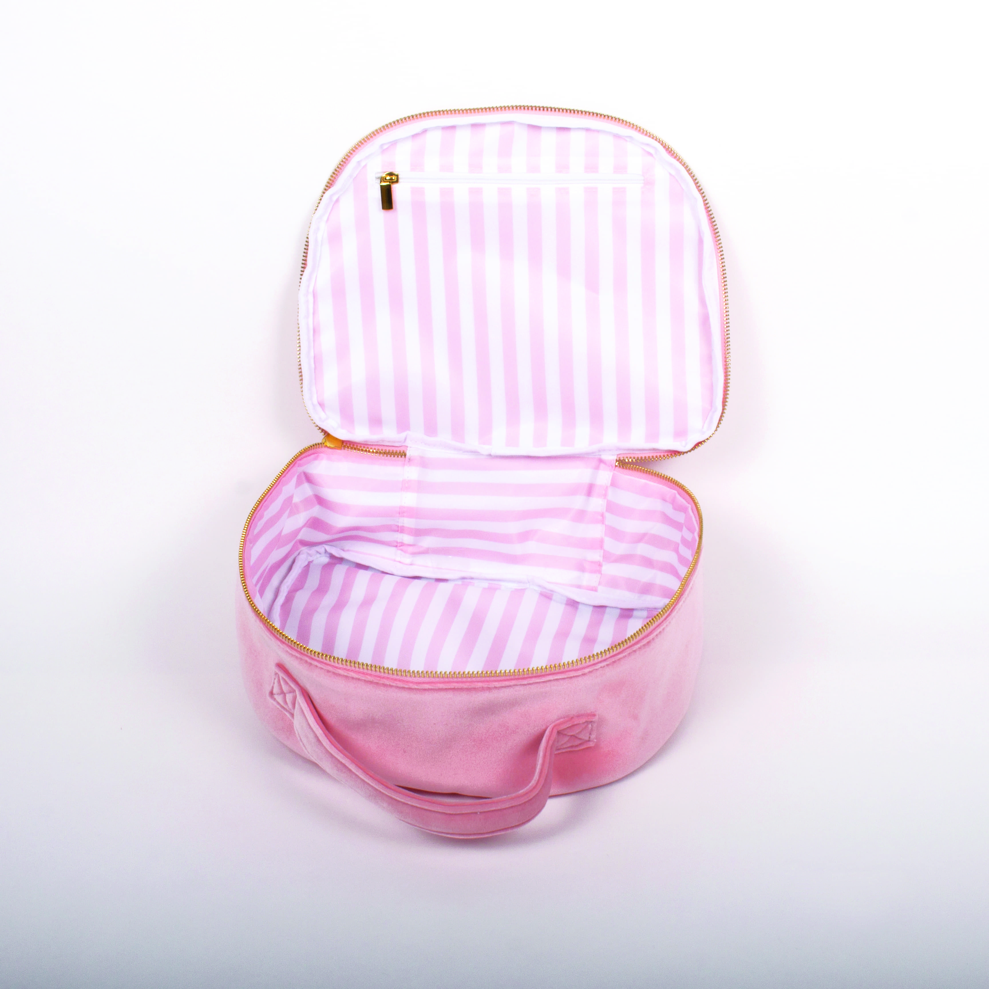 Dusty Pink Velvet Train Case - 8 Oak Lane