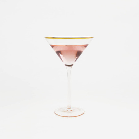 Light Pink Martini Glass - 8 Oak Lane
