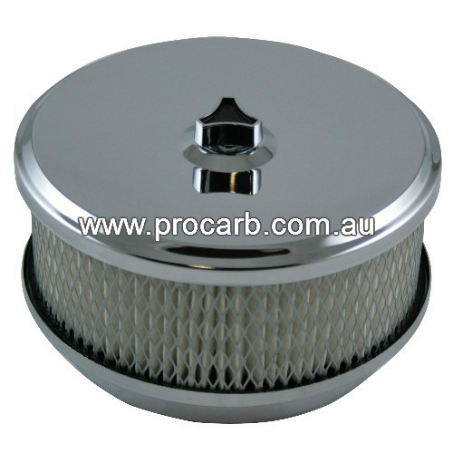HOLLEY 2 & 4BBL CHROME 6 3/8" x 5 1/8" AIR FILTER PART # 16-6 - Procarb ...