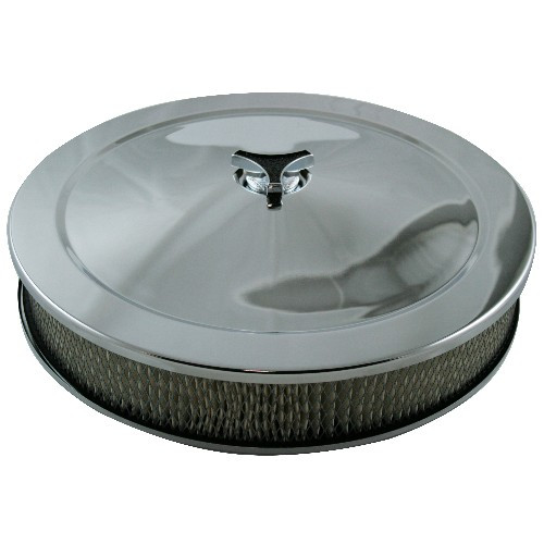 HOLLEY 2BBL & 4BBL CHROME 14" x 70mm HIGH AIR FILTER PART # 16-17 ...