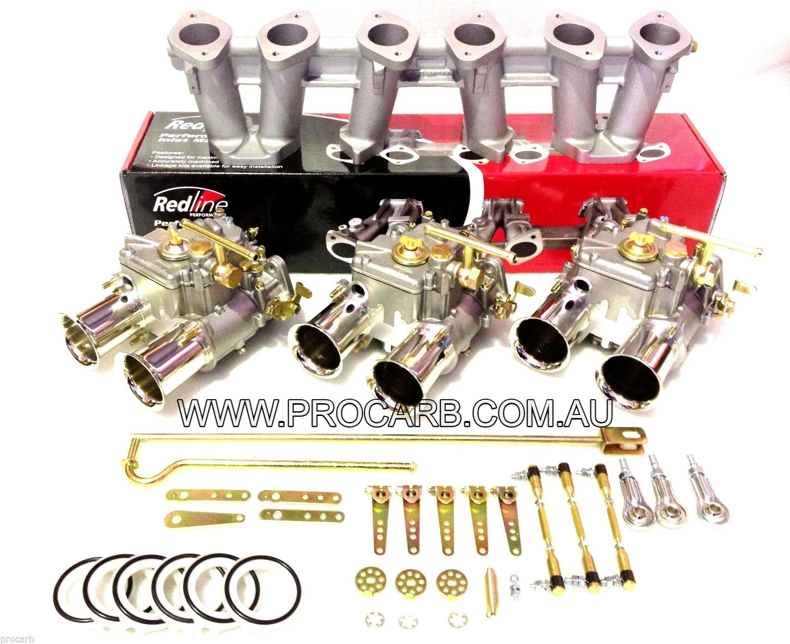 FORD 40DCOE FAJS ALLOY HEAD X-FLOW (Weber Type) TRIPLE CARBURETOR ...