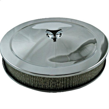 HOLLEY 2BBL & 4BBL CHROME 14" x 55mm HIGH AIR FILTER PART # 16-14 ...