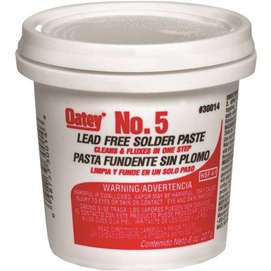 OATEY No. 5 8 oz. Lead-Free Solder Flux Paste - JRM Supplies PRO