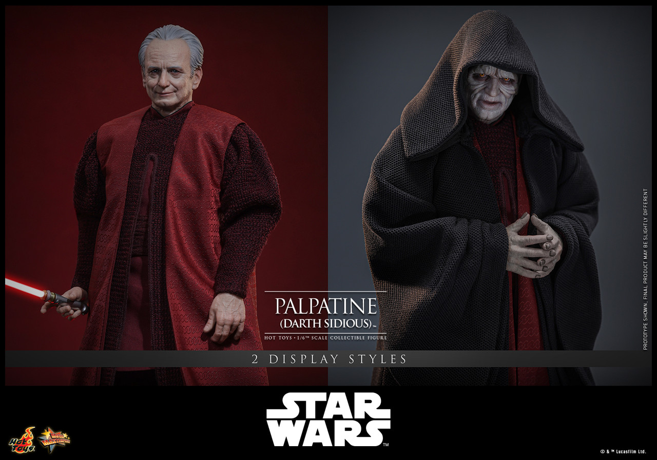 Hot Toys MMS805 Palpatine (Darth Sidious) Star Wars: Episode III Revenge of the Sith 1/6th Scale ...