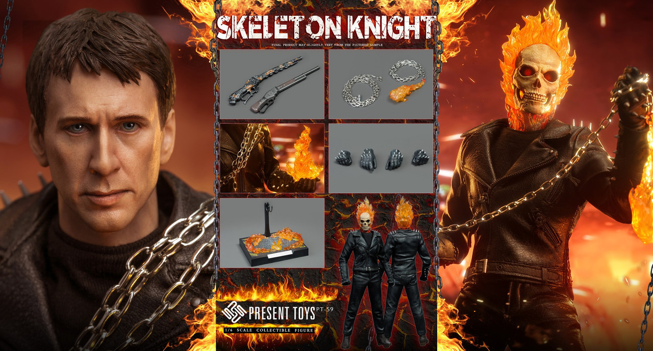 Present toys ghost rider sp59 1/6 Skeleton Knight