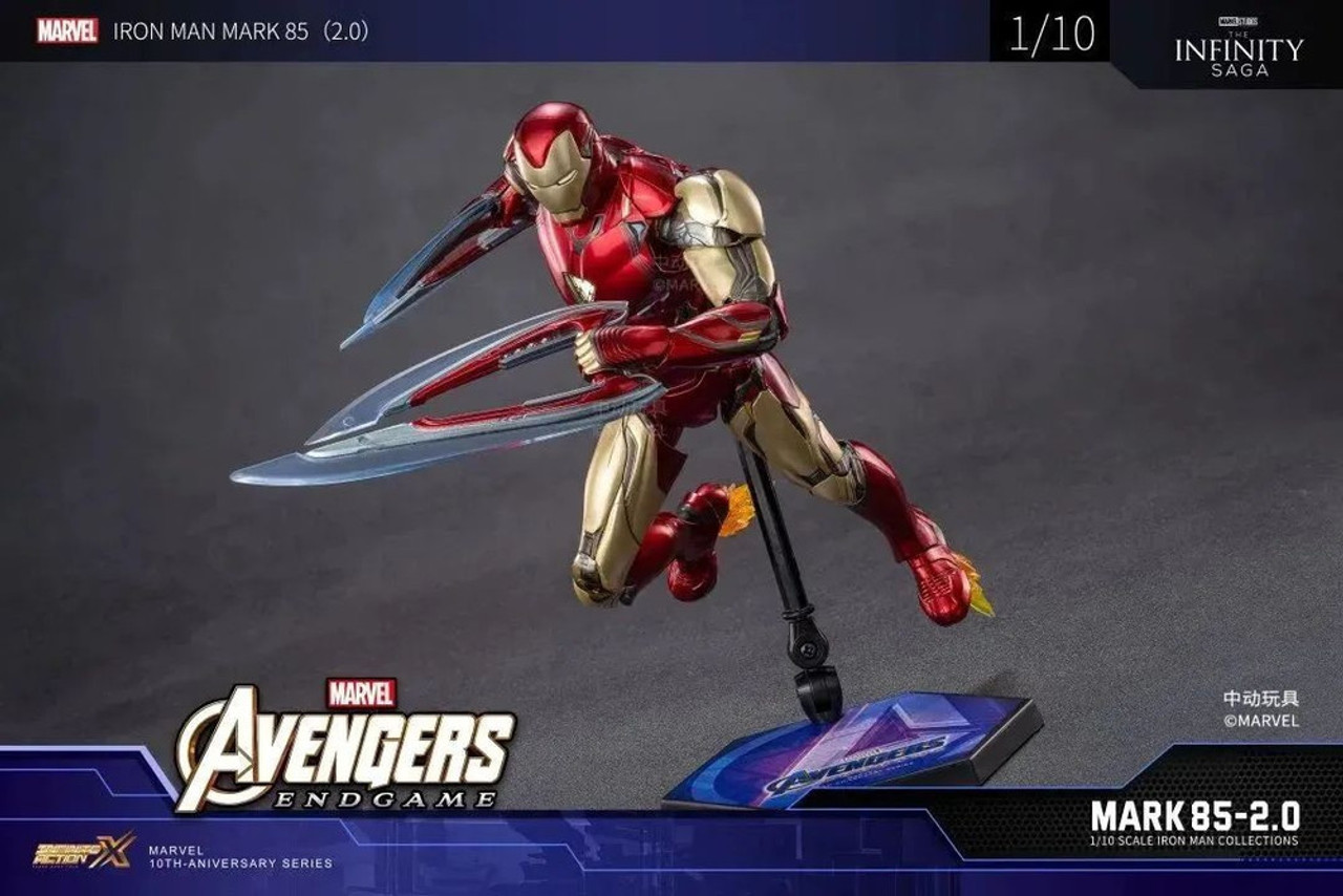 ZD Toys Iron Man MK85 Mark 85 2.0 LED Light Up 1/10 Scale Figure