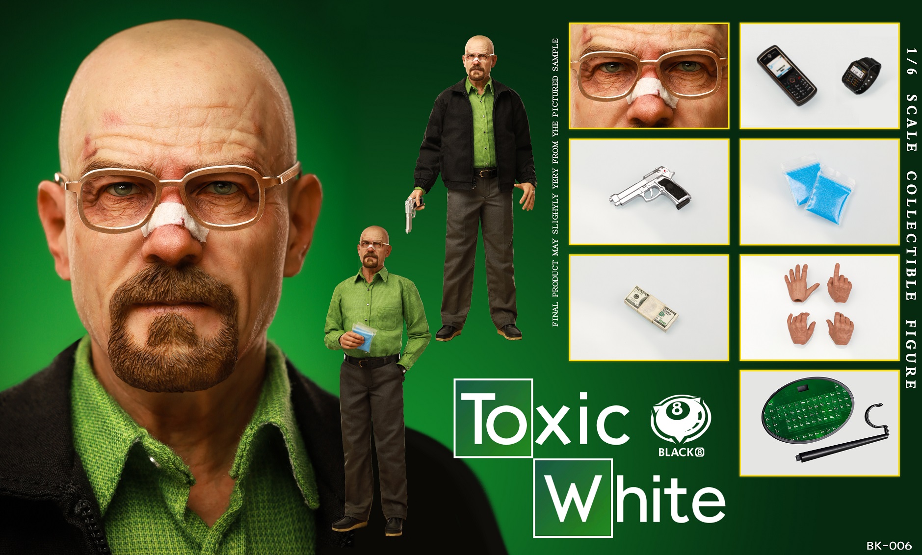 Black 8 Toys BK006 Toxic White Breaking Bad 1/6 Action Figure ...