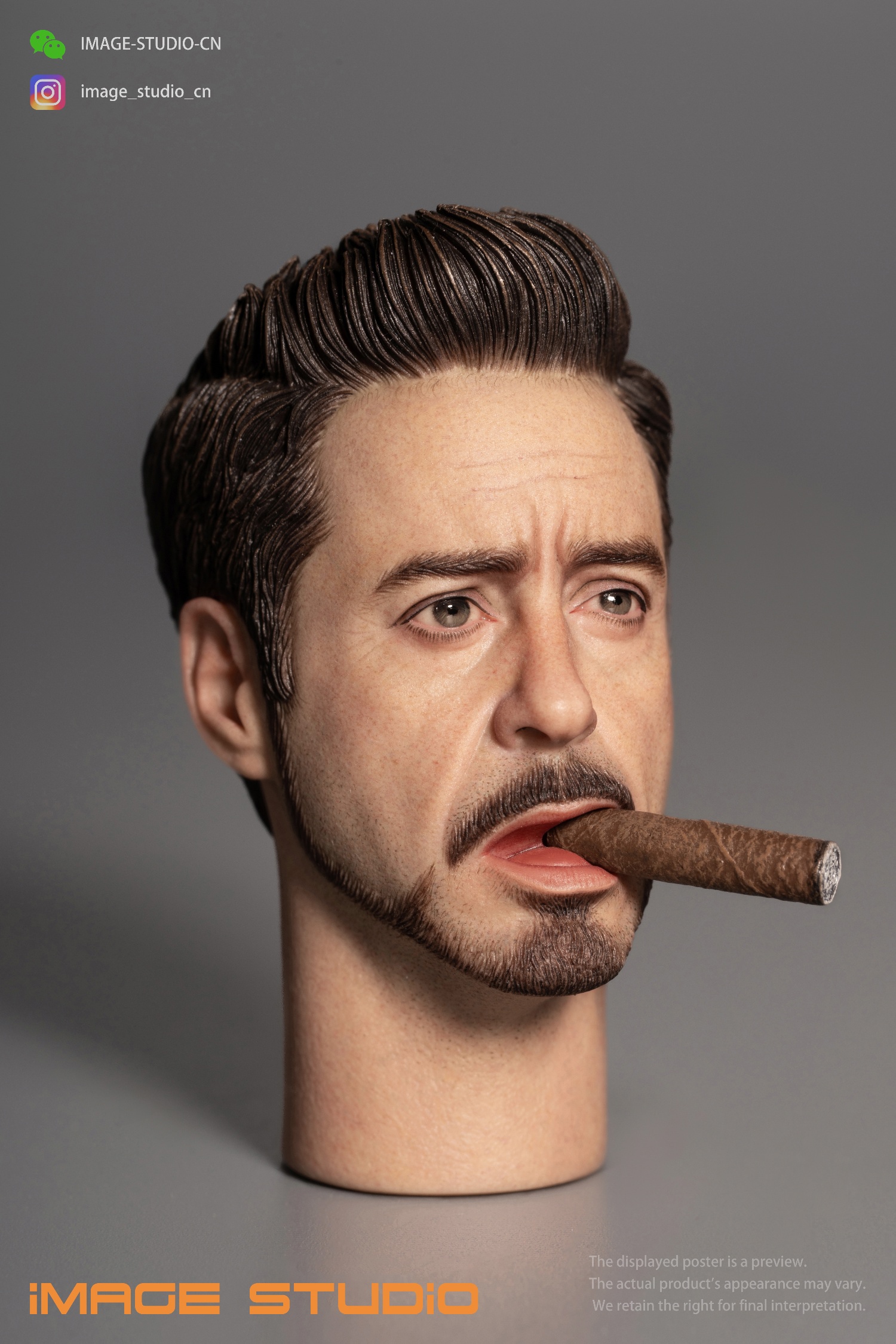 Image Studio Tony Head Sculpt with Cigar for 1/6 Scale Figure ...