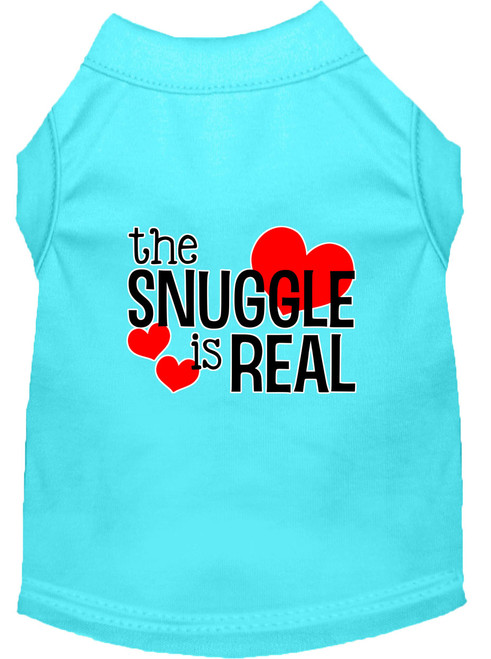 The Snuggle is Real Screen Print Dog Shirt / Tank - 14 Color