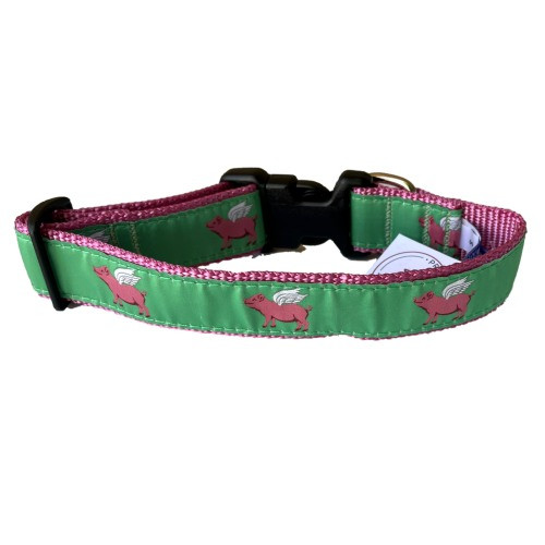 Dog Collar - Flying Pigs, 1 1/4" | Preston Dog Collars