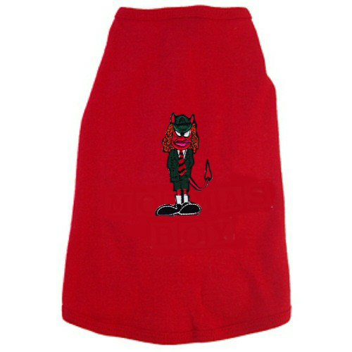 The Band AC/DC - Dog Tees - Angus Young Cartoon Devil | PupRwear