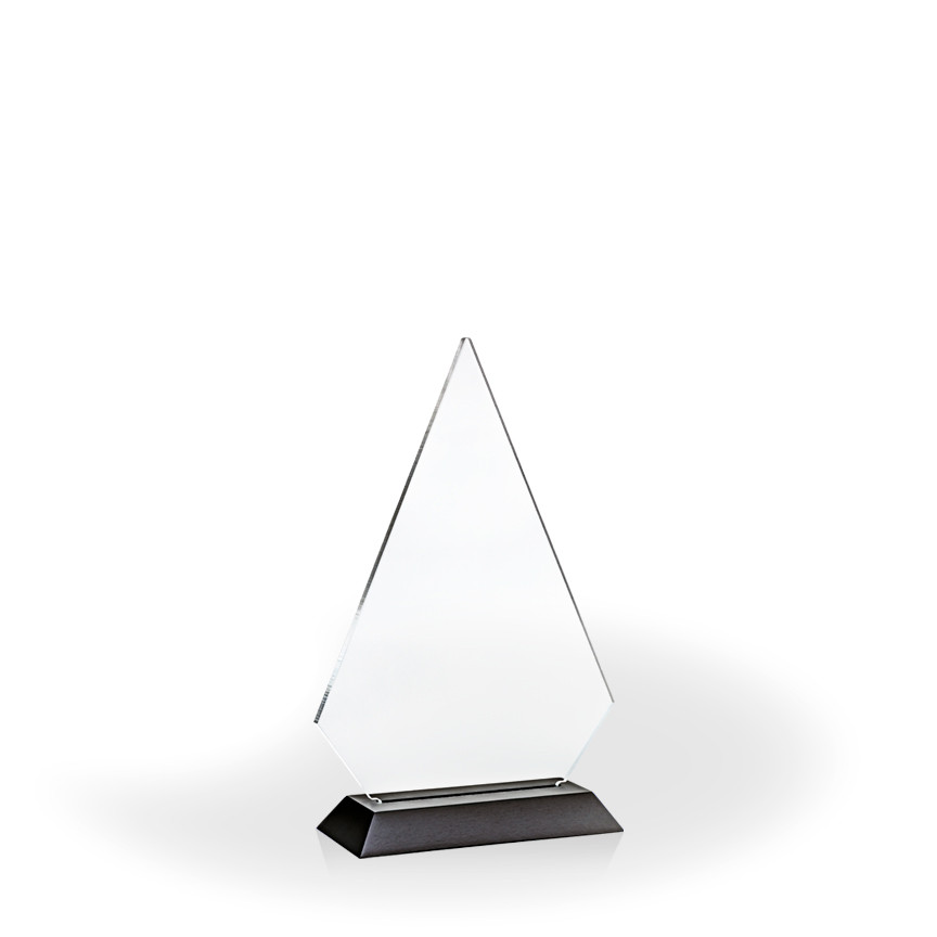 Brilliant Diamond Award with Black Wood Base, Medium - Engraved ...