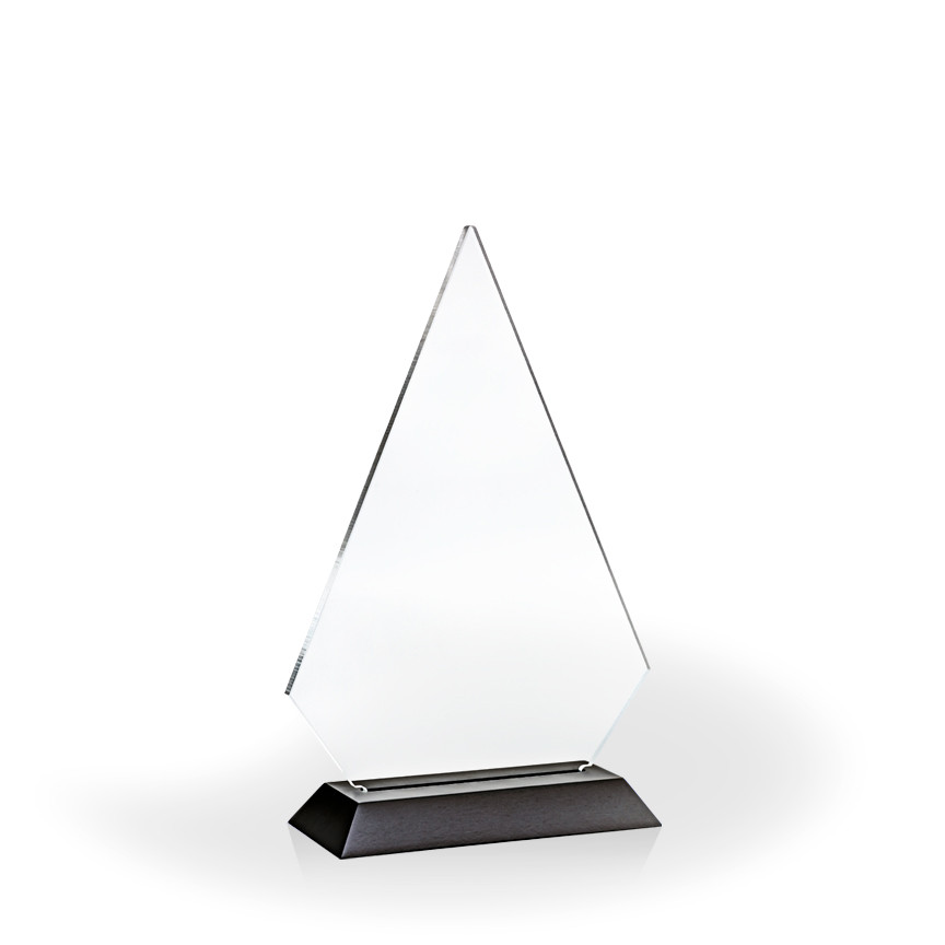 Brilliant Diamond Award with Black Wood Base, Large - Engraved ...