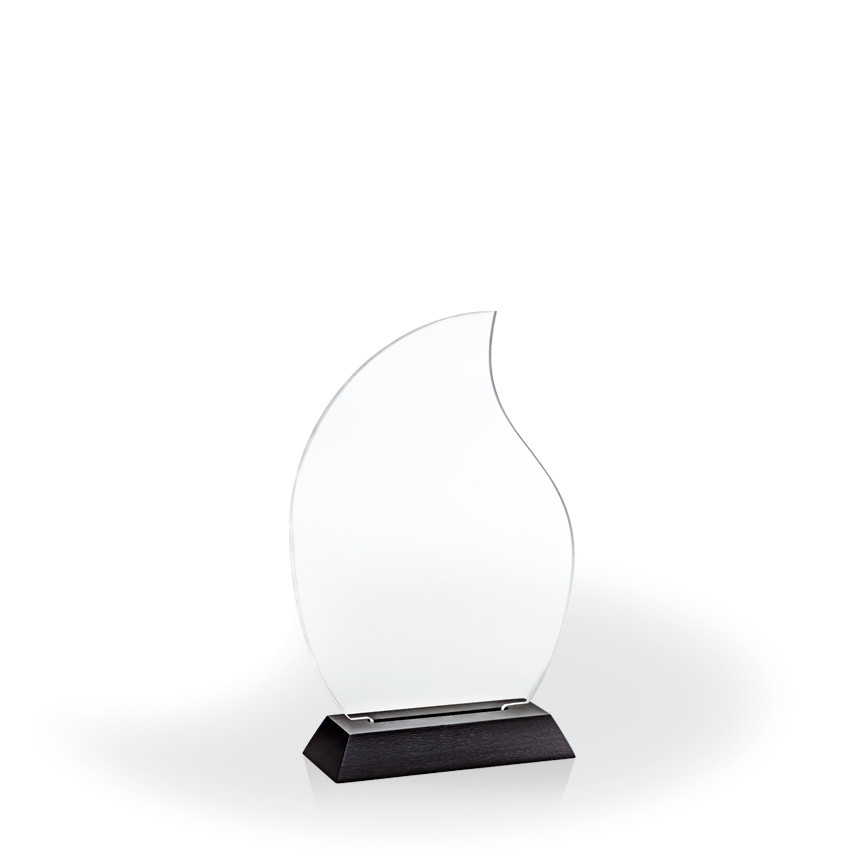 Flame Award with Black Wood Base, Small - Engraved | Acrylic Awards ...