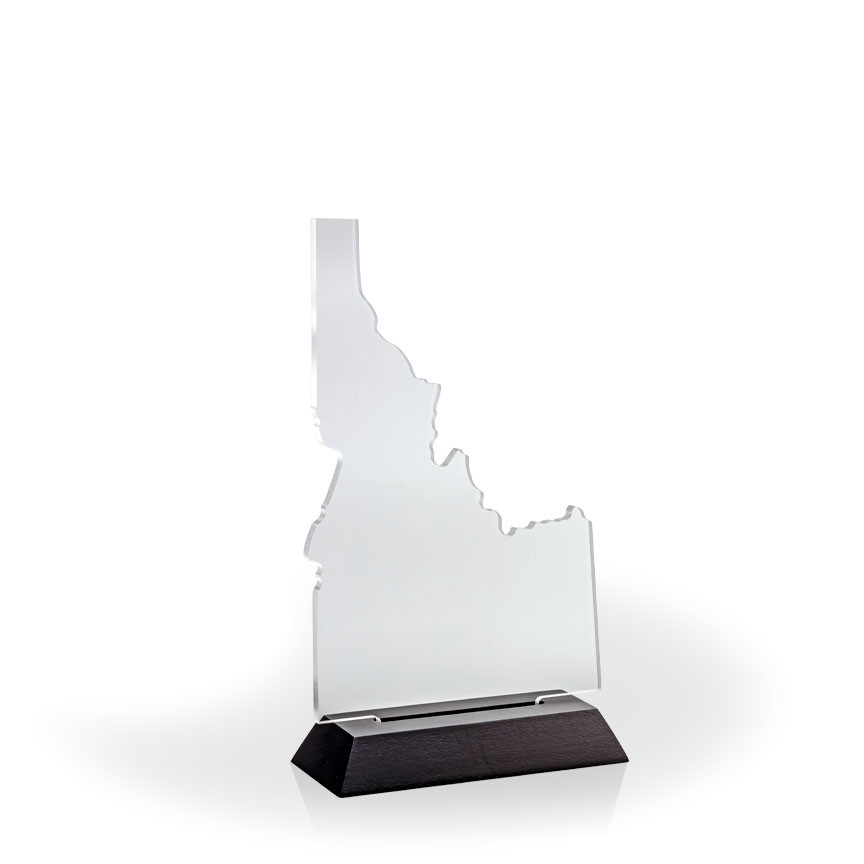 Idaho Award with Black Wood Base - Engrave | Acrylic Awards | Creative ...