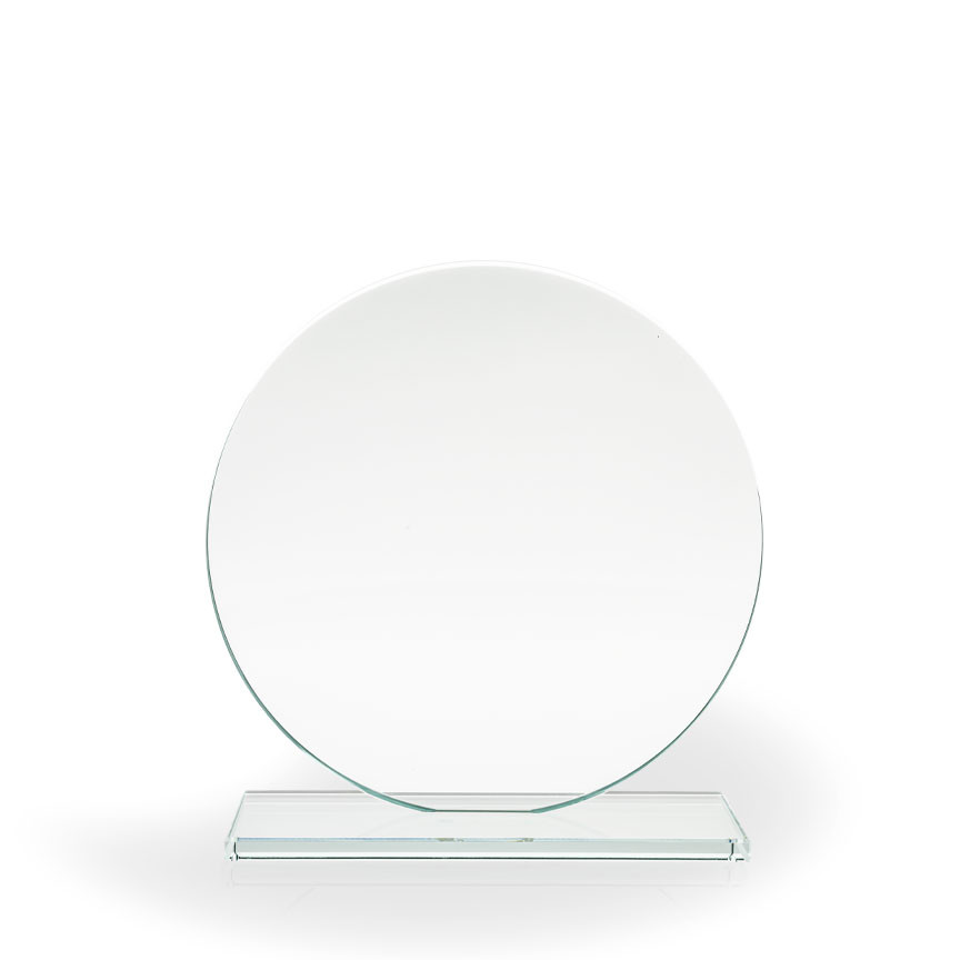 Karla Circle Glass Award, Large - UV Print