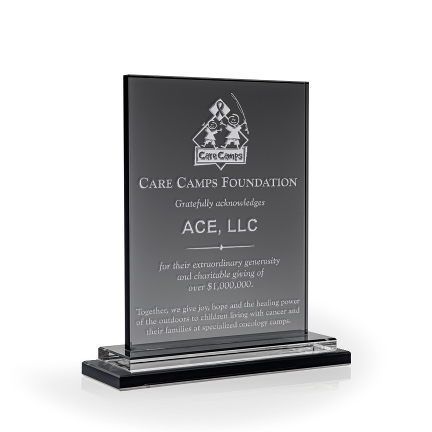 Slate Smoke Glass Award, Large 9x10 | Glass Awards | Creative ...