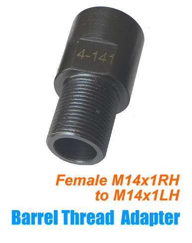Barrel Thread Adapter / Converter for M14x1 RH Female to M14x1 LH Male ...