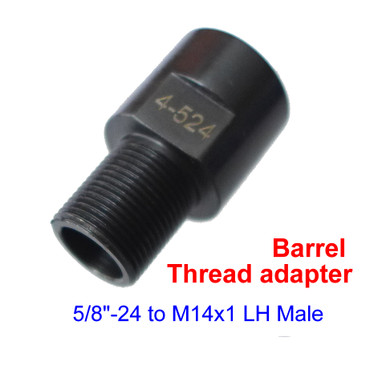 Barrel Thread Adapter, Converter from 5/8"-24 Female to M14x1 LH Male ...