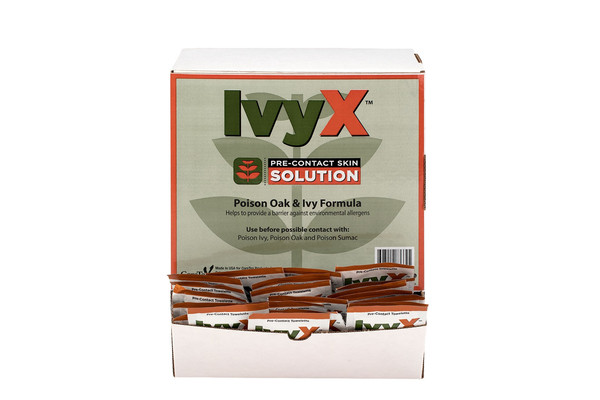 IvyX Pre-Contact Lotion Packets, 50 Per Box. Poison Oak & Ivy Formula ...