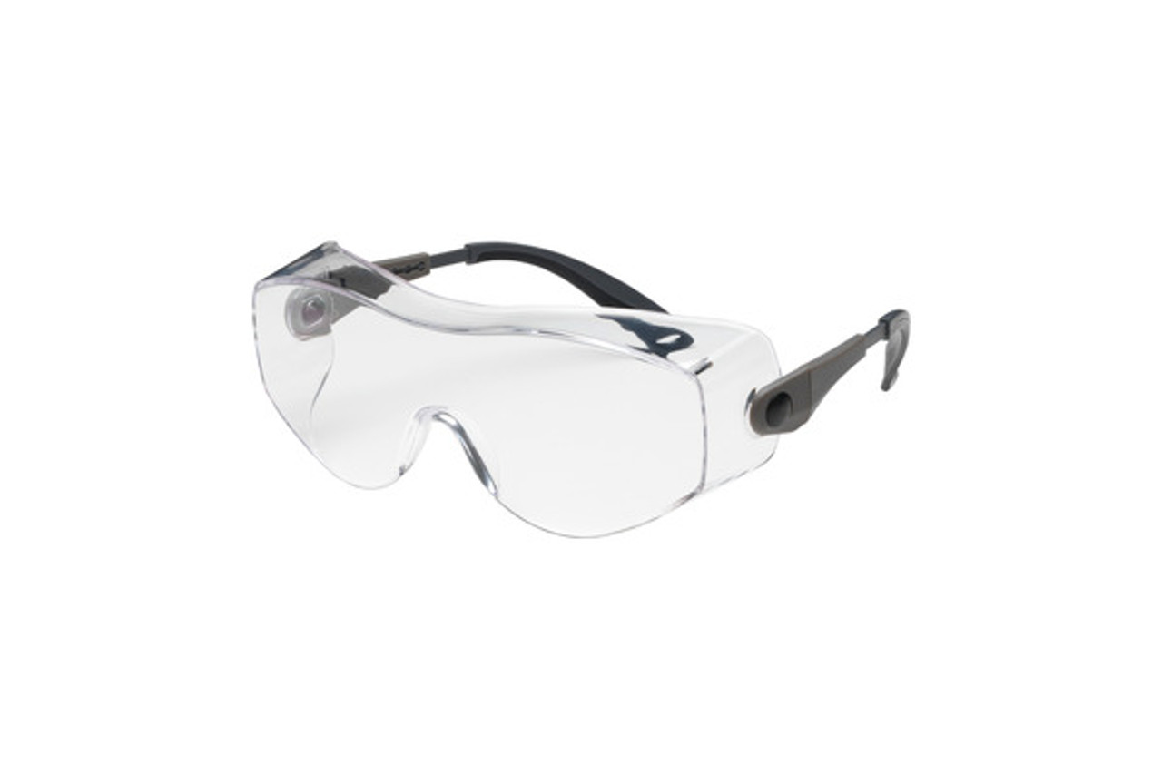 Oversite™ Otg Rimless Safety Glasses With Black Gray Temple Clear