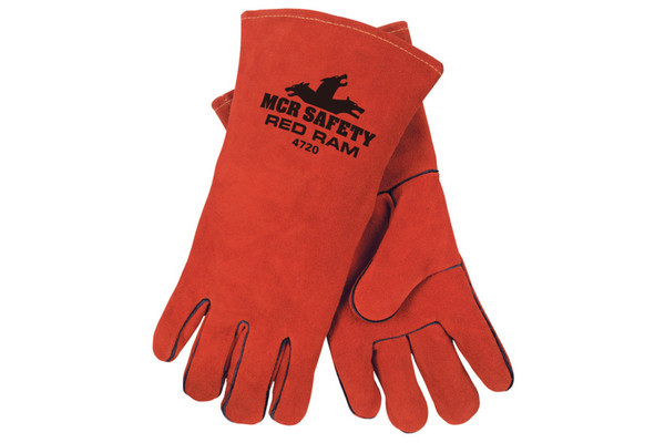 Red Ram Welding Work Glove, Premium Side Leather, Full Jersey Lined ...