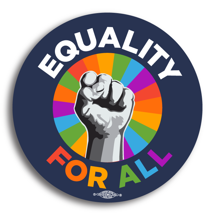 Equality for All - Rainbow (4" Vinyl Sticker -- Pack of Two!) - North ...