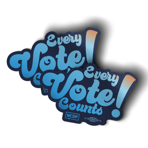 Every Vote Counts (4" x 2.5" Vinyl Sticker -- Pack of Two!) - North ...