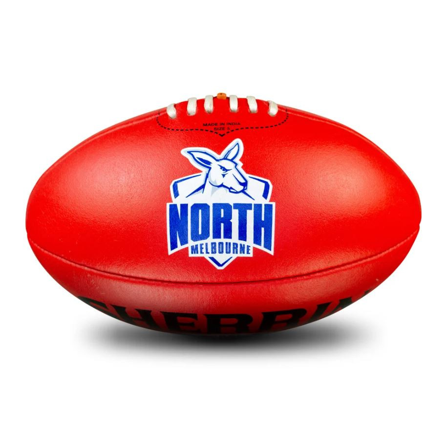 Kangaroos 'Logo' Leather Football - Size 5 - The Roo Shop