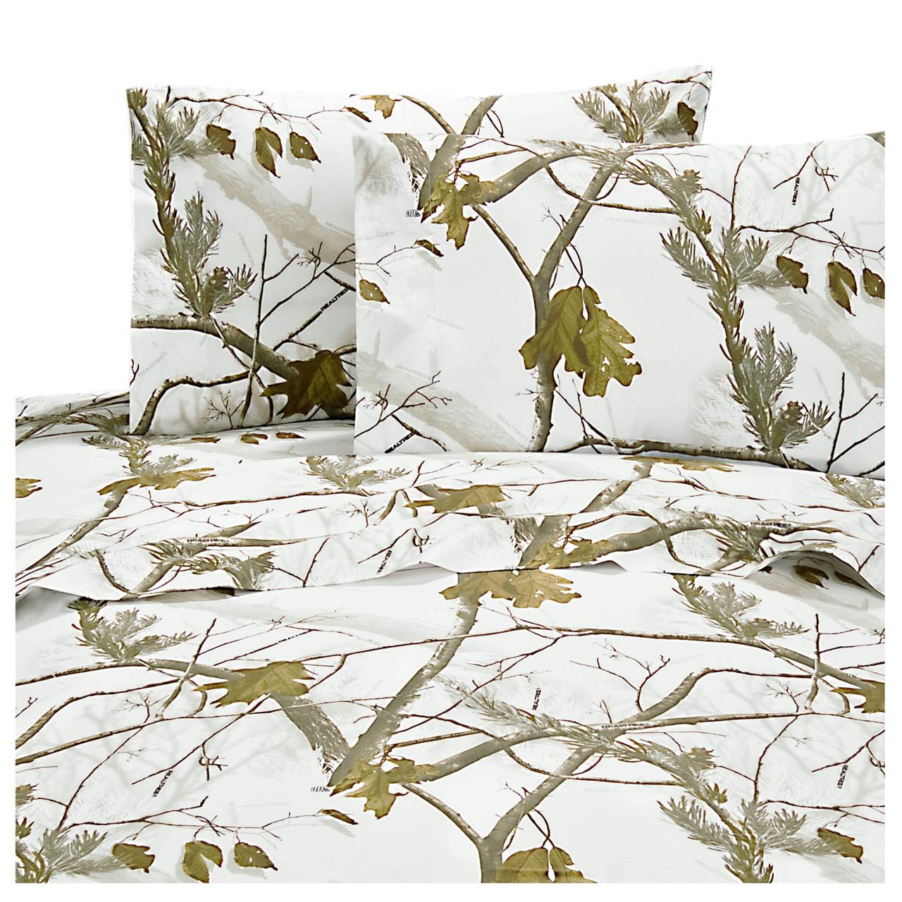 Realtree® All Purpose Black & White Complete Camo Comforter Sets