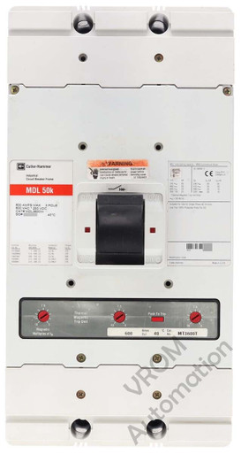 Cutler-Hammer MDL3600W MDL 50K Circuit Breaker 800A 600VAC 3-Pole ...